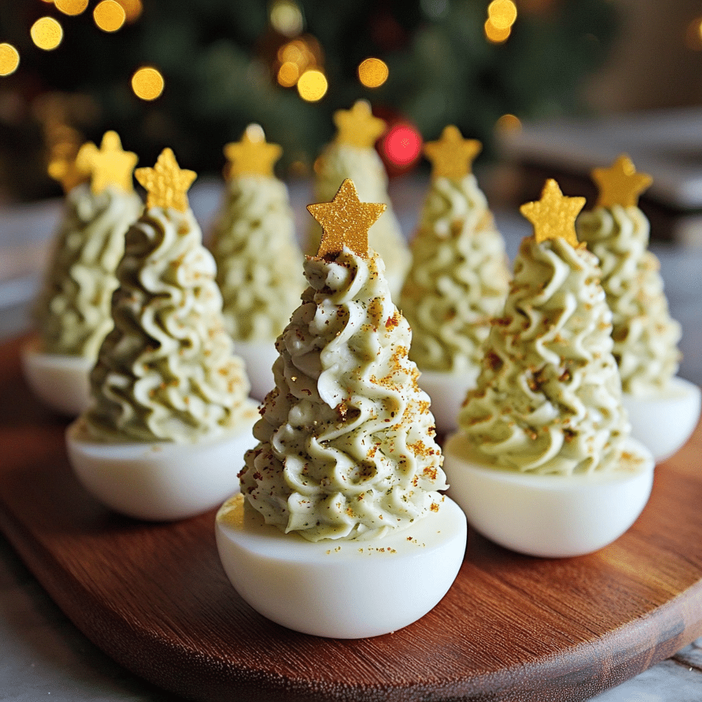 Deviled Egg Christmas Trees Recipe - Bites Haven