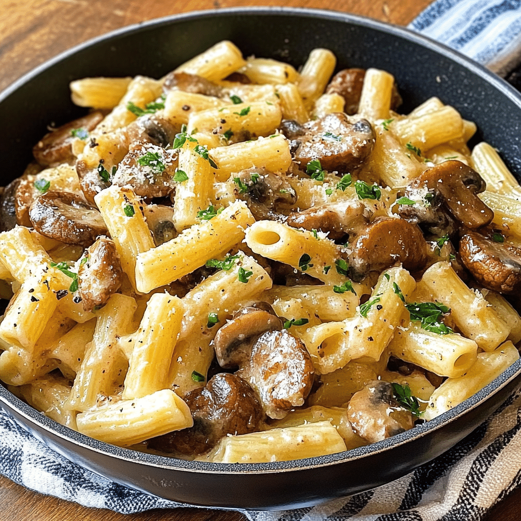 Creamy Sausage Mushroom Pasta - Bites Haven