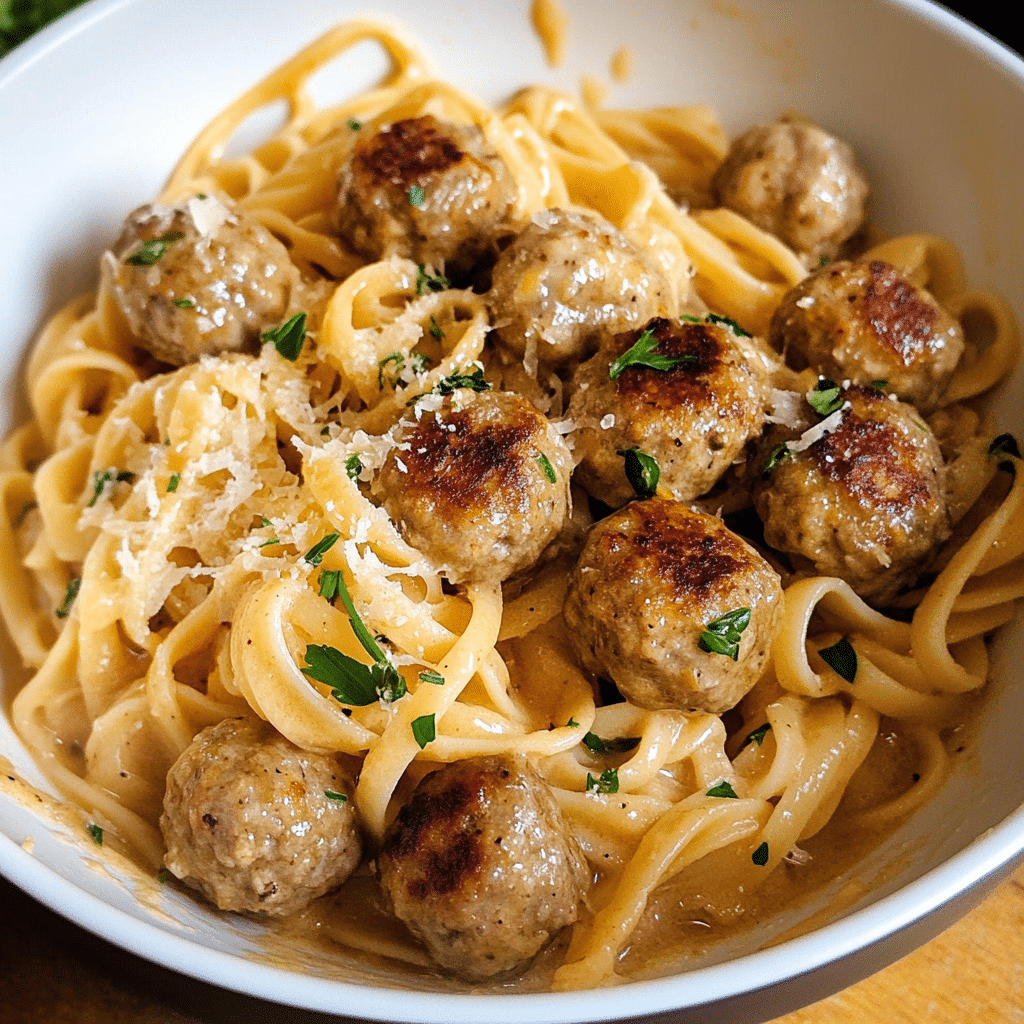 Swedish Meatball Pasta - Bites Haven