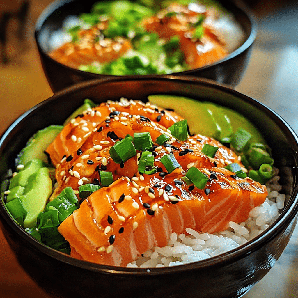 Salmon Rice Bowls - Bites Haven