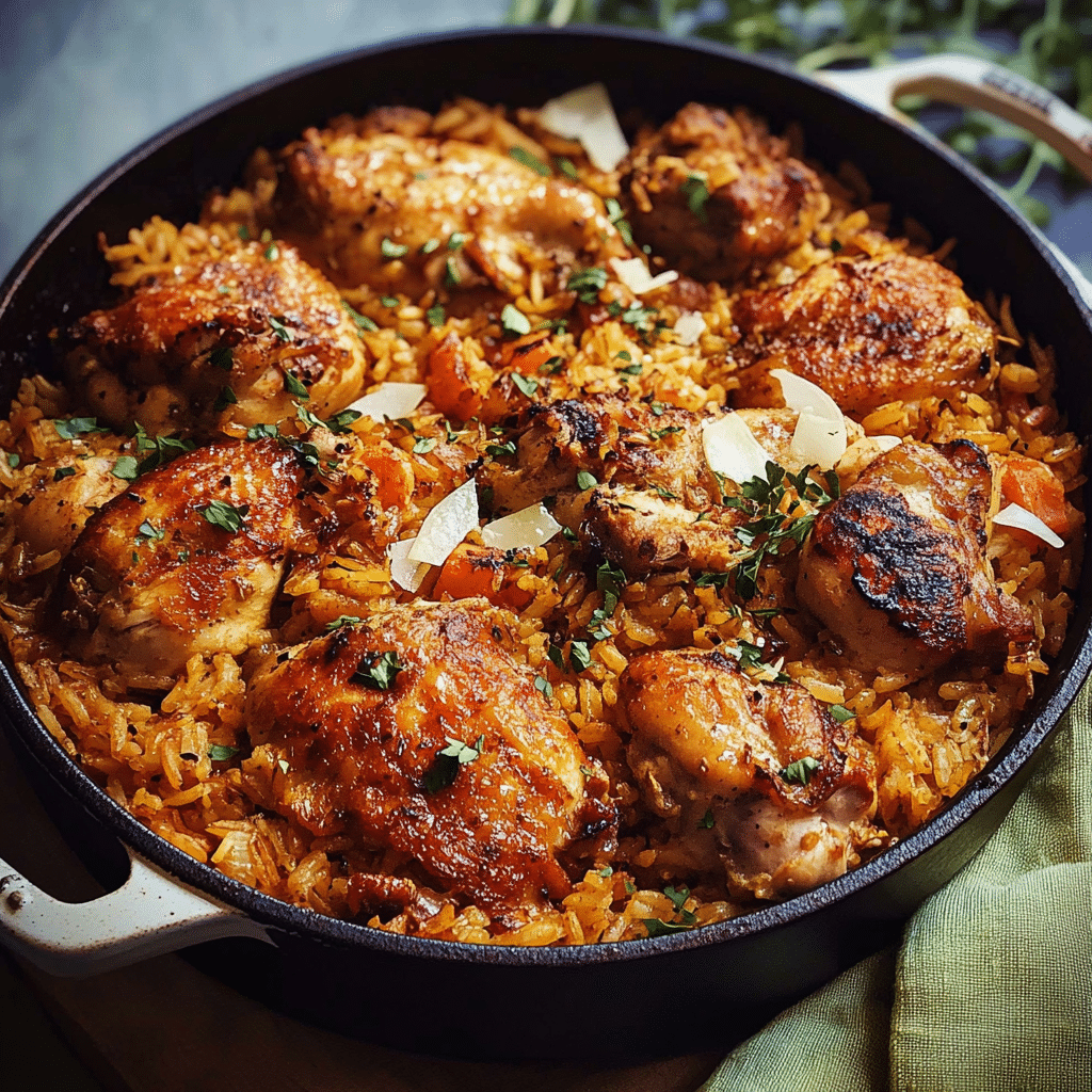 The Best Dutch Oven Chicken and Rice - Bites Haven